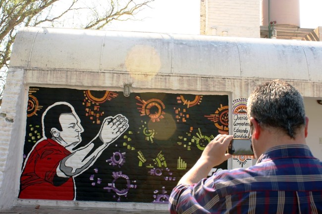 Eduardo Candellero tiene un mural que lo recuerda en el predio de ATE ...