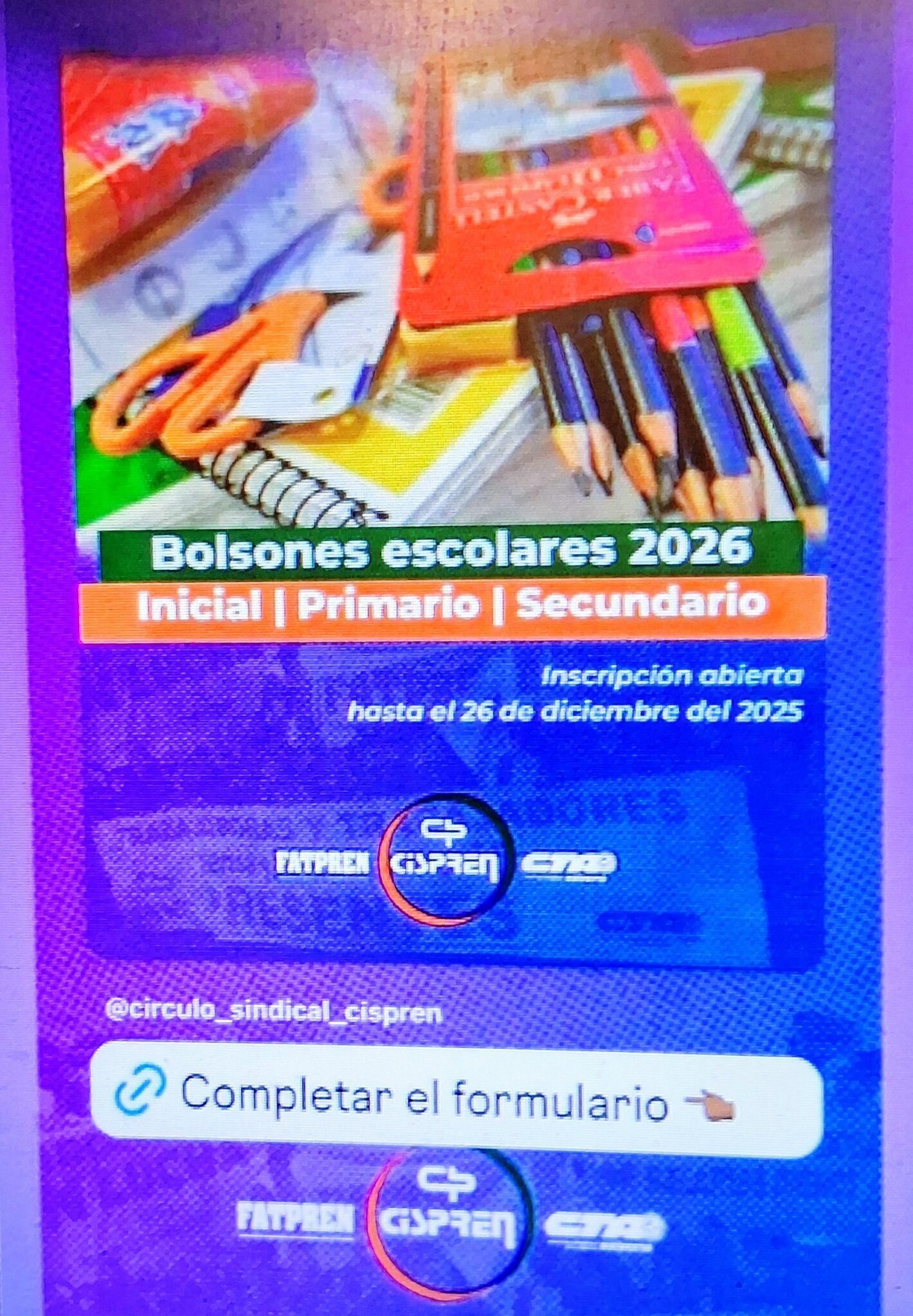 Ya se encuentra abierta la inscripción para la entrega de bolsones ...